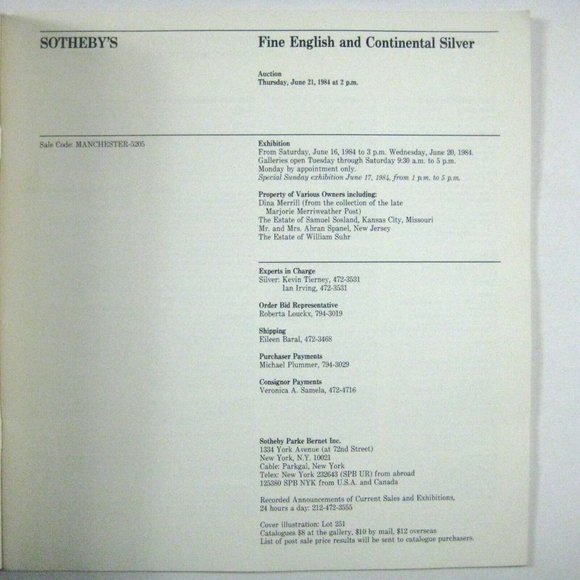 Sothebys | Other | Sothebys Auction Catalog 984 English Continental ...